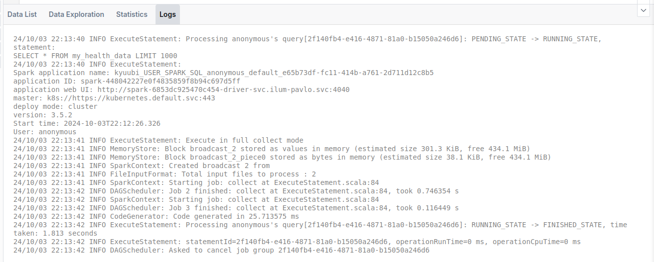 SQL Viewer | Ilum - Apache Spark on Kubernetes Platform | Documentation